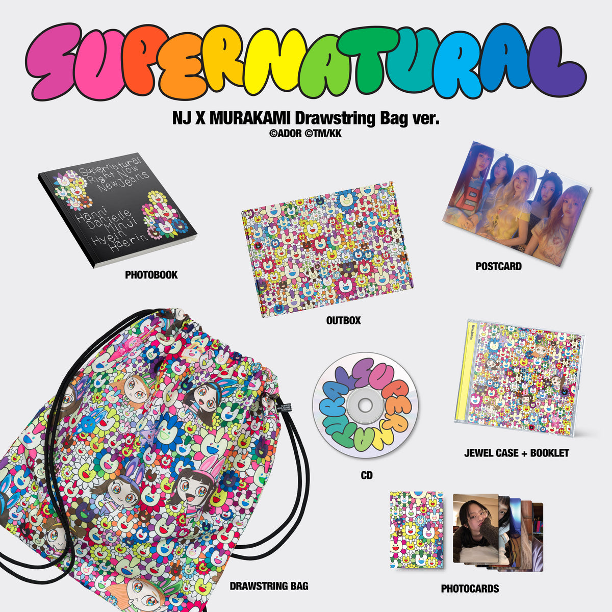 NewJeans 'Supernatural' NJ X MURAKAMI (Drawstring Bag ver.) - NewJeans ...
